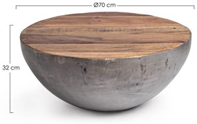 Konferenční stolek lancaster šedý ø 70 cm MUZZA
