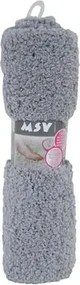 MSV MICROFIBER koupelnová předložka světle šedá 50 x 70 cm / mikrovlák