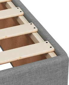 Rám postele bez matrace světle šedý 140 x 190 cm textil 3284729
