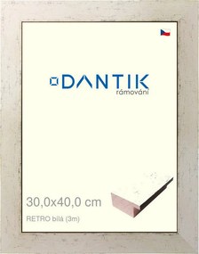 DANTIK rámeček 30x40 | RETRO bílá (Plexi Čiré)