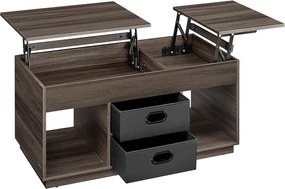 Konferenční stolek Vasagle Uma s výsuvnou deskou 100 cm tmavě hnědý