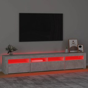 TV skříňka s LED osvětlením betonově šedá 210x35x40 cm 3152733