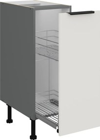Kuchyňská linka ARIA aw | 300 cm | UNI dvířka | EXTRA VYSOKÁ | ANTIFINGER povrch | antracit/bílá