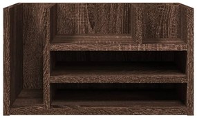Stolní organizér hnědý dub 44,5 x 24 x 25 cm kompozitní dřevo