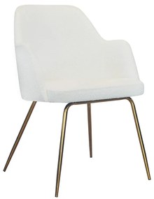 ArtStyl Židle s područkami Caprice ideal gold - Bouclé