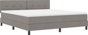 Postel s boxspringem s čelo Taupe 180 x 200 cm textil 3338710