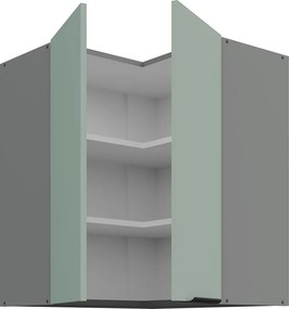 ARIA sa | horní kuchyňská skříňka 60x60 GN-72 2F (90°) rohová s policemi | 60x60 cm | antracit/aquamarine