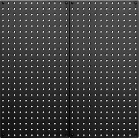 Kovové desky na hrazení 2 panely 61 × 30,5 cm nástěnný organizér pro garážové nářadí