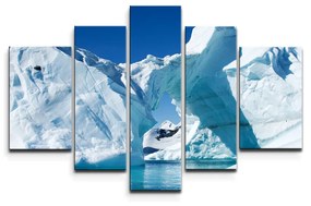 Sablio Obraz - 5-dílný Ledovce - 125x90 cm