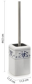 Gedy CIXI WC štětka na postavení, porcelán, bílá/modrá CX3389