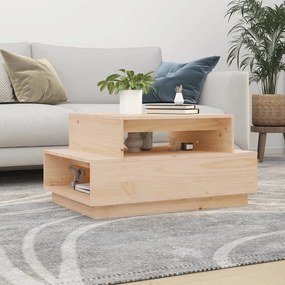 vidaXL Konferenční stolek 80x55x40,5 cm masivní borové dřevo [814516] Barva: Bílá
