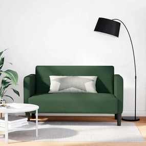 Loveseat Sofa tmavě zelená 109 cm manšestrová tkanina