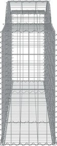 Klenuté gabionové koše 15ks 300x50x100/120cm pozinkované železo 3146713