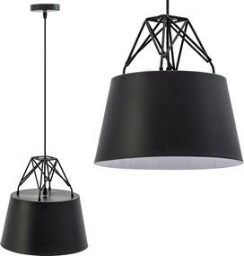 Toolight Toolight, závěsná kovová stropní lampa 1xE27 APP422-1CP, černá, OSW-00552
