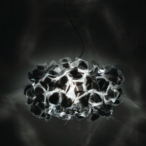 Slamp Clizia Mama Non Mama black, designové svítidlo s čirým kabelem, 2x12W E27, prům. 53cm