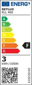 RETLUX RLL 460 G9 3.3W LED / 330 lm / 3000K - teplá bílá