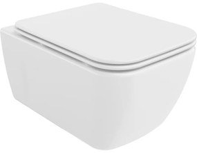 Mexen Margo WC mísa Rimless s pomalu padající deskou slim, duroplast, Bílá - 30420900