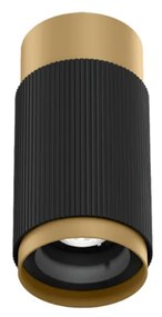 Stropní designové svítidlo ve tvaru válce Trace Ceiling Barva: Černá / Šampaňská