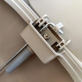 Obdélníkový koupelnový koš s pedálem INVI, 7 l, béžový