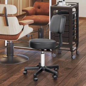 HOMCOM Rolling stool Pracovní stolička Kosmetická stolička Otočná stolička Stolička Profesionální salon | Aosom
