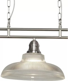 Searchlight 7183-3SS Trojité závěsné svítidlo BISTRO žebrované sklo