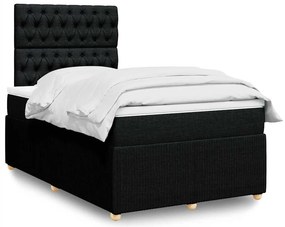 Box spring postel s matrací černá 120x190 cm textil 3294304