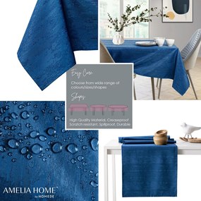Ameliahome Vesta Lisovaný Ubrus Moderní 100X100 -100x100- Indigo