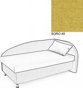 Dřevona - Elitte Čalouněná postel AVA NAVI, s úložným prostorem, 120x200, pravá, SORO 40