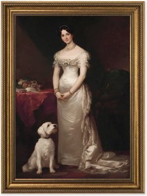 Zarámovaný digitální tisk The Dog and The Lady