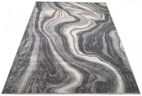 Tmavě šedý designový koberec s abstraktním vzorem Šířka: 80 cm | Délka: 150 cm
