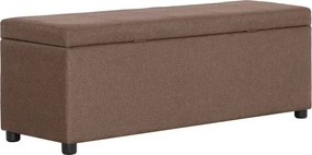 Lavice s úložným prostorem 116 cm hnědá polyester 281320