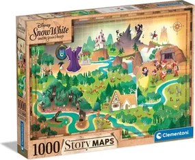 Clementoni PUZZLE Story Maps: Sněhurka / 1000 dílků / od 14 let