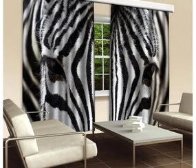 DIMEX | Hotové závěsy - kusový fotozávěs Zebra CU-280-021 | černobílá | 280 x 245 cm