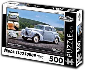 Puzzle retro-auta puzzle č. 71 škoda 1102 tudor (1952) 500 dílků