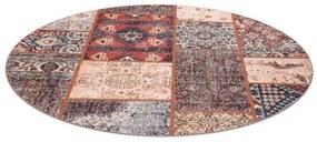 koberec ANTIKA ancient rust kulatý, moderní patchwork, řecký omy velikost kruh 160 cm | krásné koberce cz