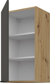 Kuchyňská linka ARIA pa | 255 cm | UNI dvířka | ANTIFINGER povrch | artisan/šedá grafit