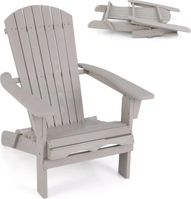 Costway Židle Adirondack skládací Židle Adirondack vyrobená ze dřeva zahradní