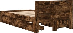 Rám postele s čelem kouřový dub 75 x 190 cm kompozitní dřevo 3295622