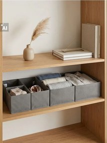 Sinsay - 5 pack skládacích organizérů do skříně - šedá