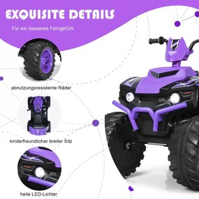 Costway 12 V elektrická dětská čtyřkolka se světlometem mini