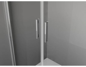 Mexen Exo, dvoukřídlé sprchové dveře 80x200 cm, 6mm čiré sklo, chromový profil, 814-080-000-01-00
