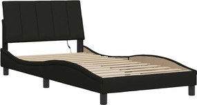 Rám postele bez matrace Hanko černý 100 x 200 cm textil 3310442