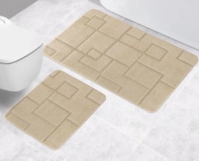 Bellatex SADA BANY 60x100 + 60x50 cm - bez výkroje Béžová 60x100 cm 60x50 cm (SADA)
