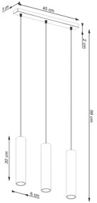 Krémové závěsné svítidlo Castro – Sollux