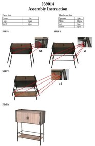 Designová komoda Ekewaka 100 cm hnědá