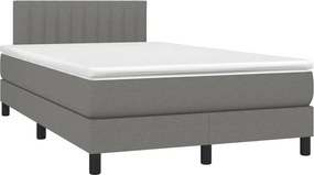Box spring postel s matrací tmavě šedá 120x200 cm textil 3140202