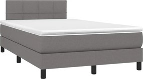 Box spring postel s matrací tmavě šedá 120x200 cm textil 3140042