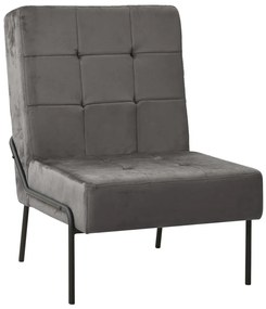 Relaxační židle 65 x 79 x 87 cm tmavě šedá samet