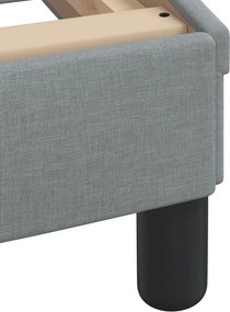 Postel s matrací Dover světle šedá 100 x 200 cm textil 3208344