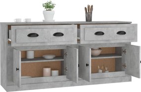 Příborníky 2 ks betonově šedé kompozitní dřevo 3185267
